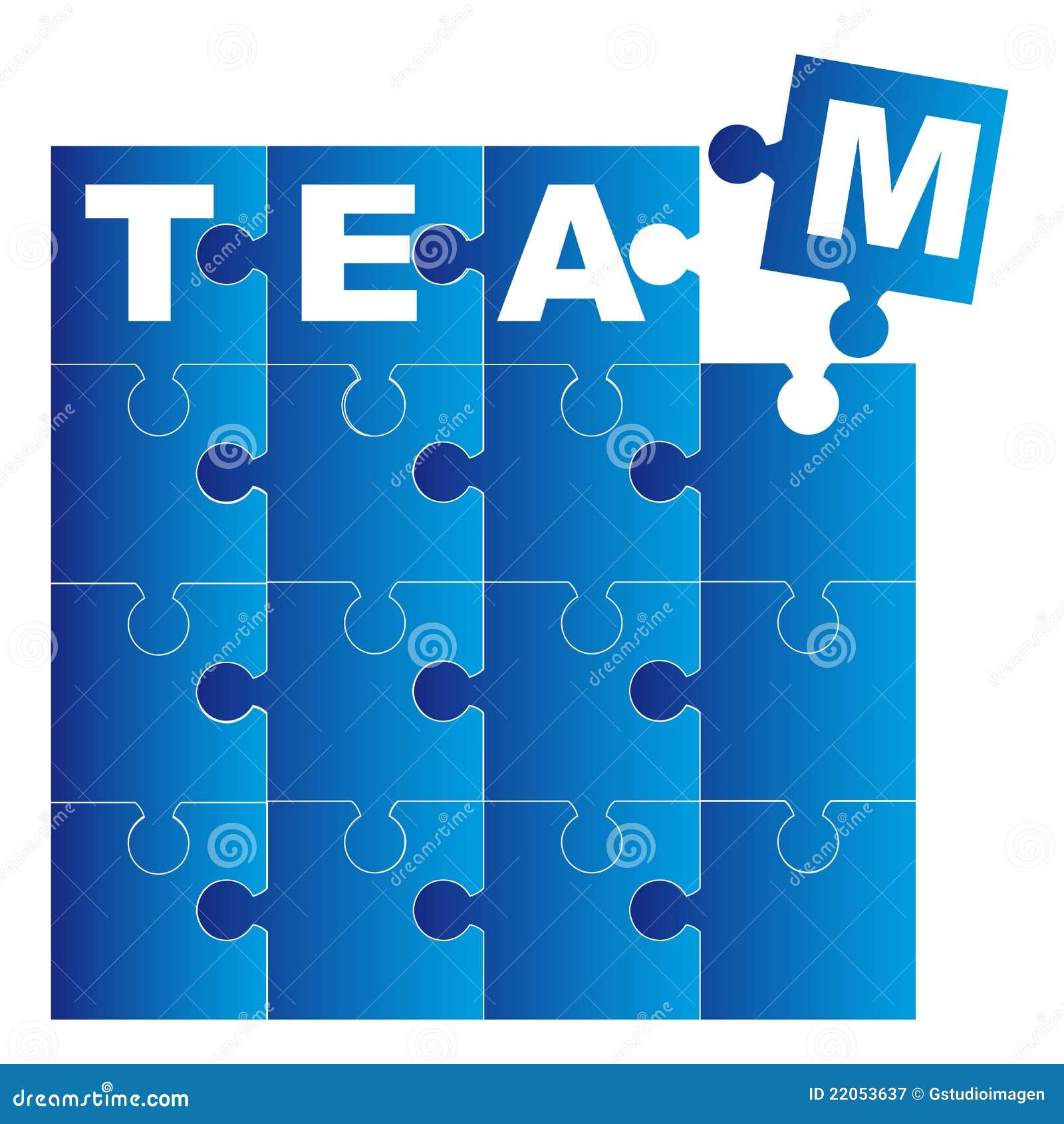 Team puzzle stock vector. Illustration of match, game - 22053637