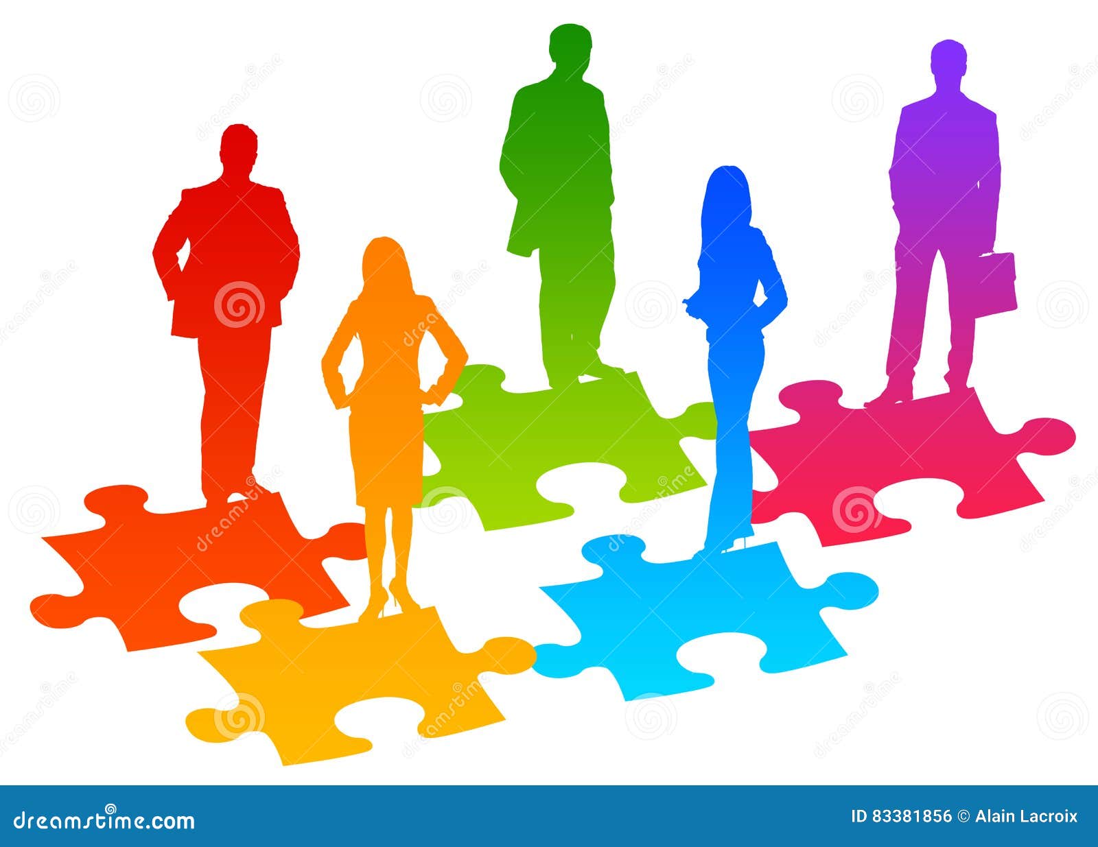 Team puzzle stock illustration. Illustration of citizens - 83381856