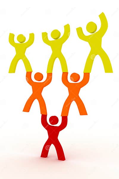 Team pyramid stock illustration. Illustration of friends - 4798203