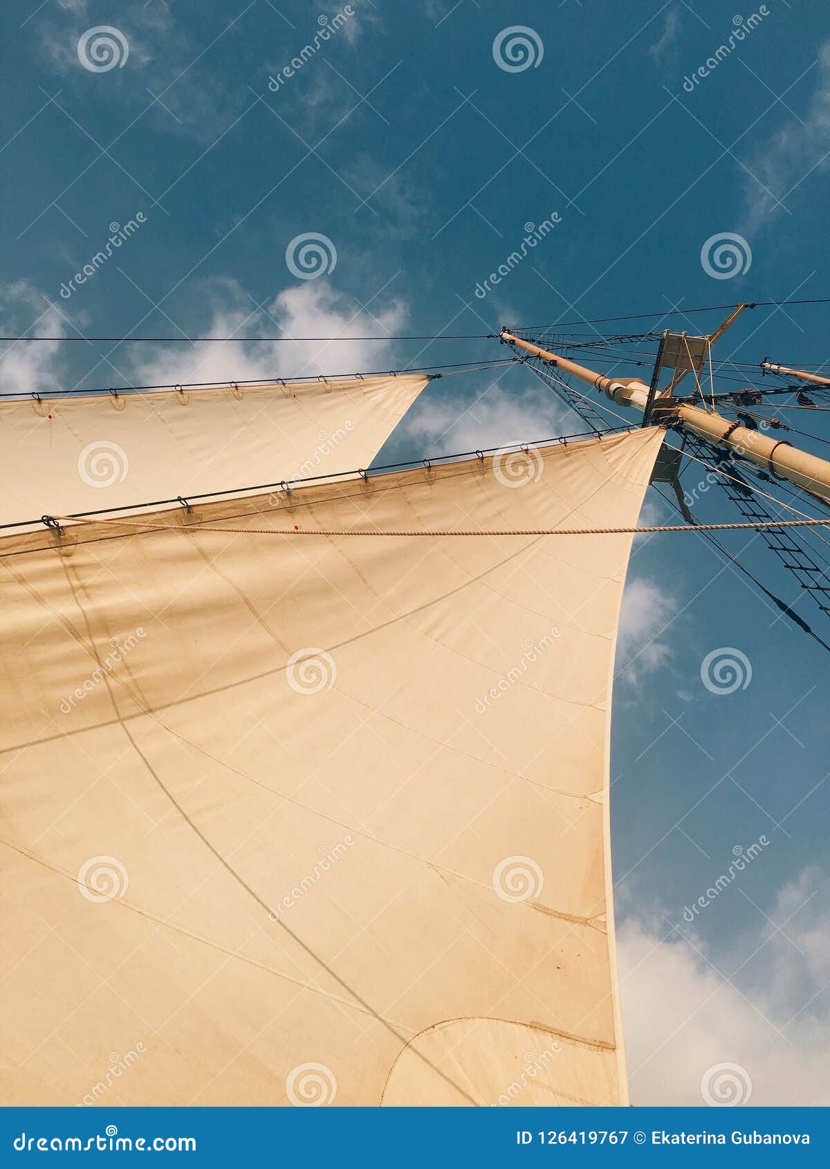 Sail stock image. Image of raised, yacht, team, sail - 126419767