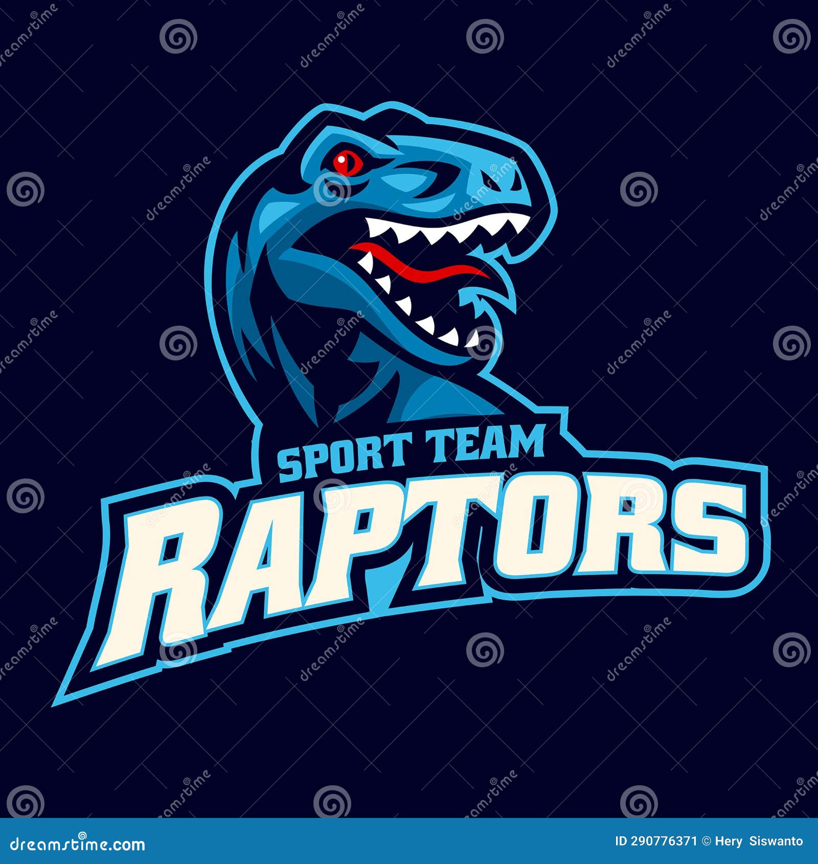 Team Raptor Mascot Sport Logo Stock Illustration - Illustration of ...
