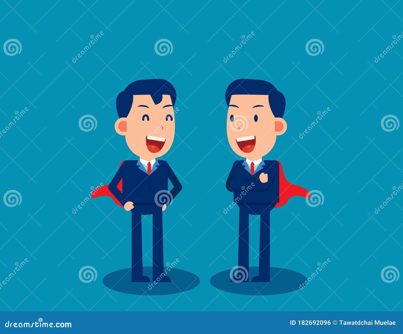 Team with Ready To Work. Brave and Optimistic Concept Stock Vector ...
