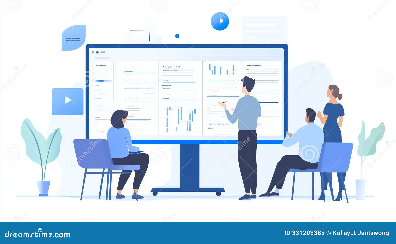 Team Reviewing Contingency Budget during Project Meeting with Detailed ...