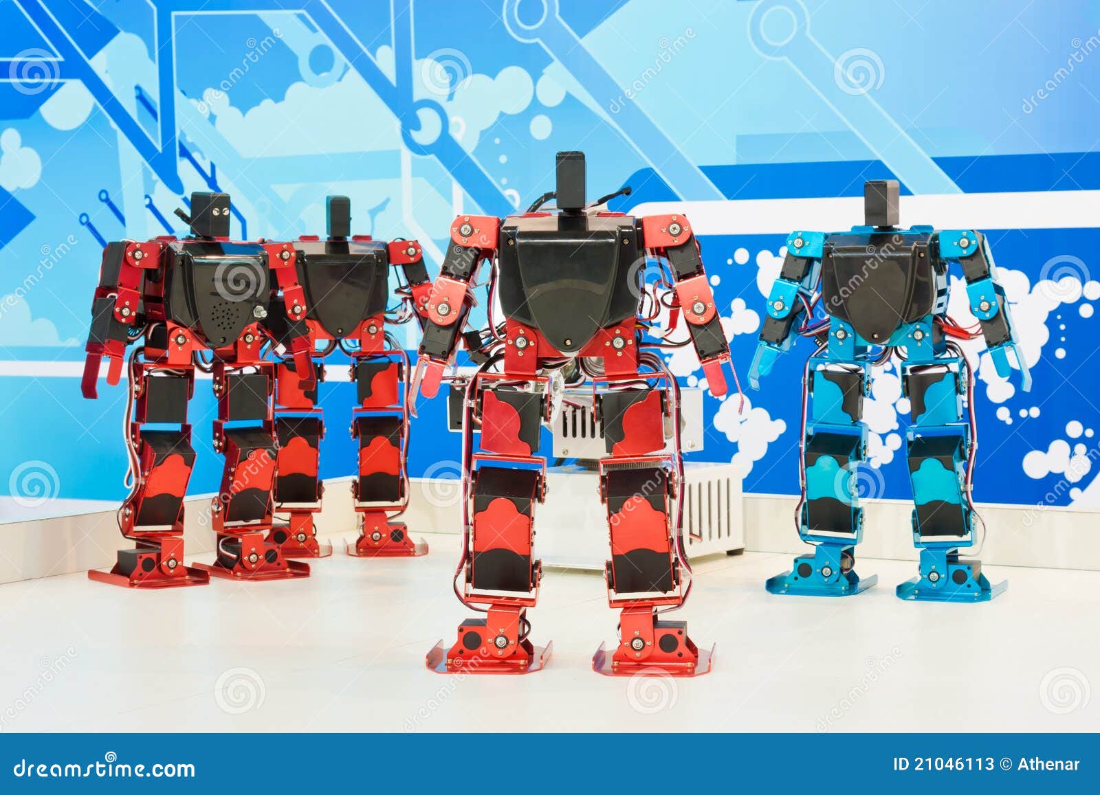 Team of robots stock image. Image of blue, background - 21046113