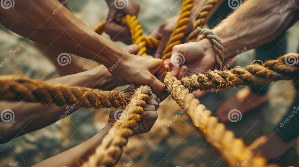 Team Rope Diverse Strength Connect Partnership Together Teamwork Unity ...