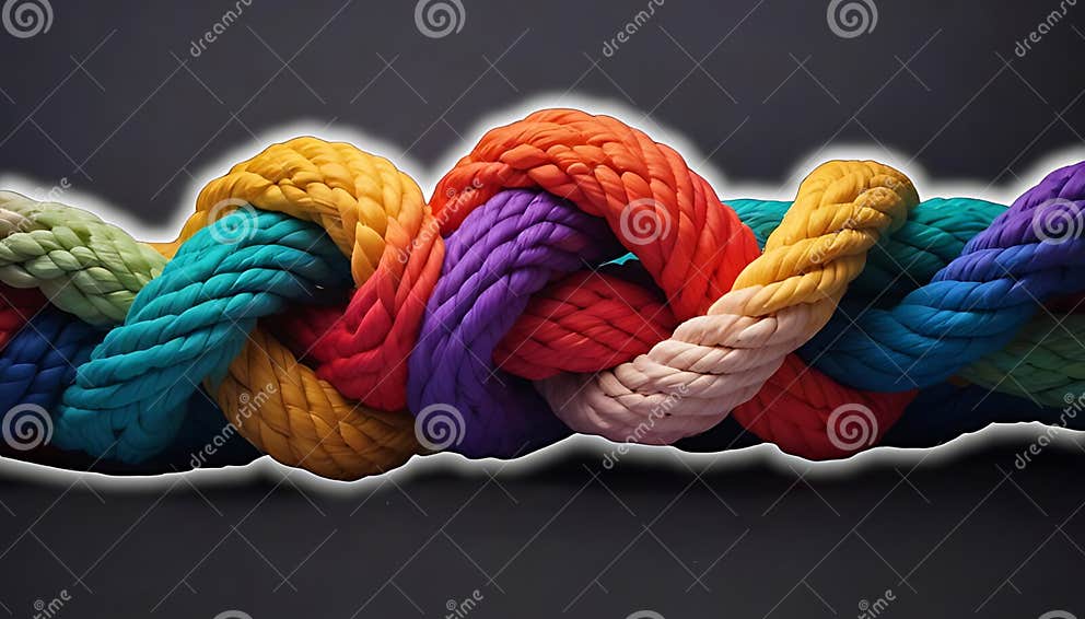 Team Rope Diverse Strength Connect Partnership Together Teamwork Unity ...