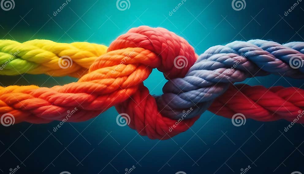 Team Rope Diverse Strength Connect Partnership Together Teamwork Unity ...