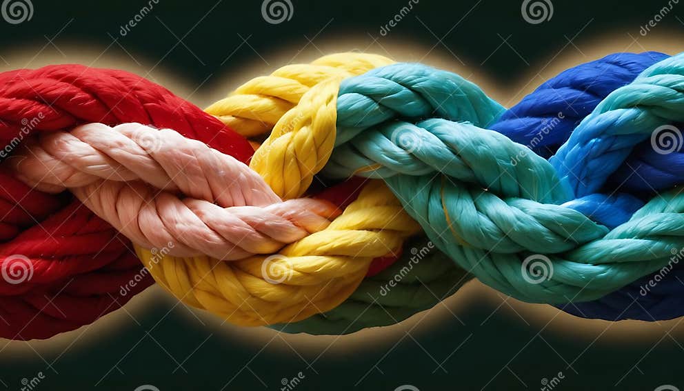 Team Rope Diverse Strength Connect Partnership Together Teamwork Unity ...