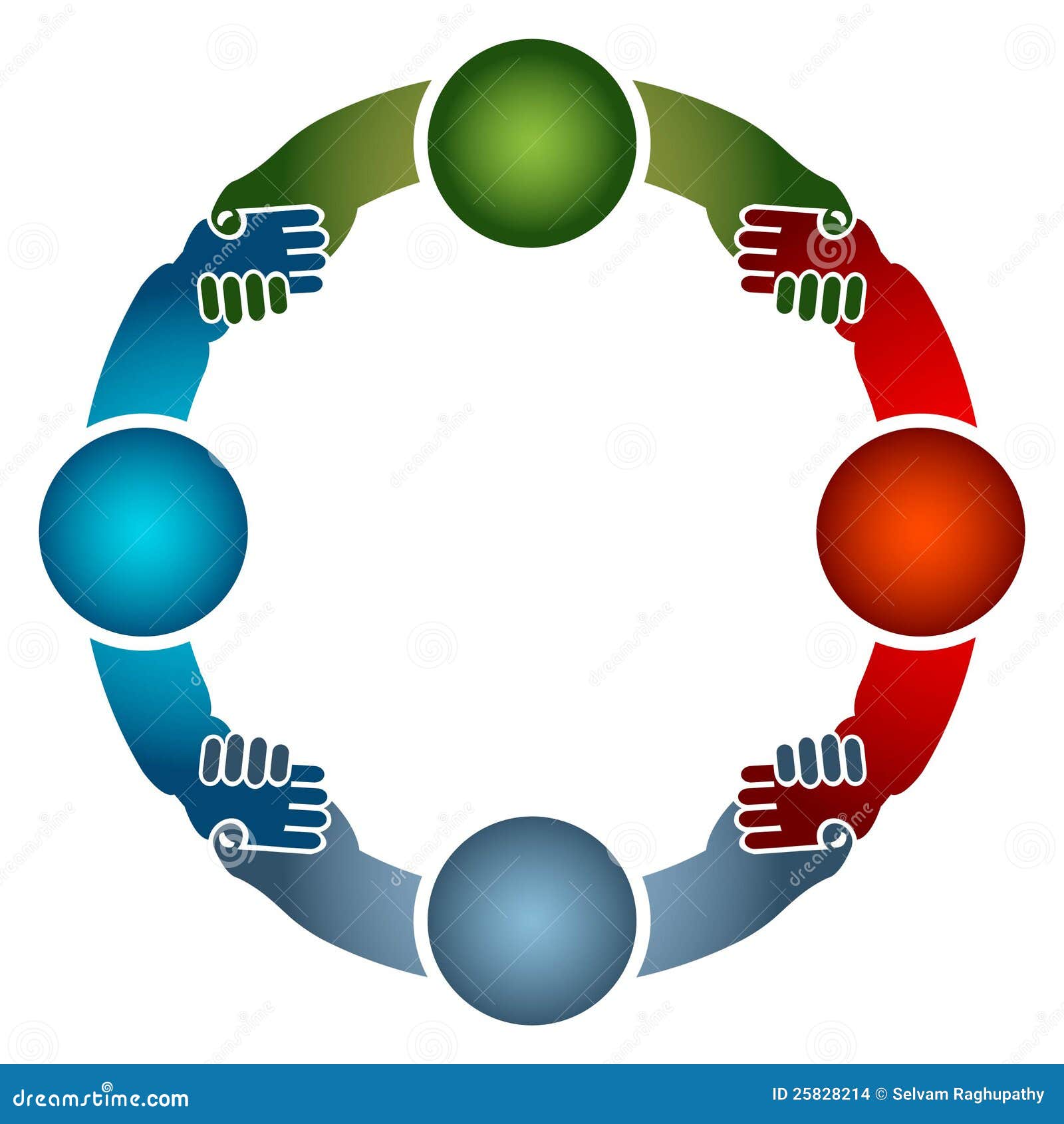Team round stock vector. Illustration of circular, deal - 25828214
