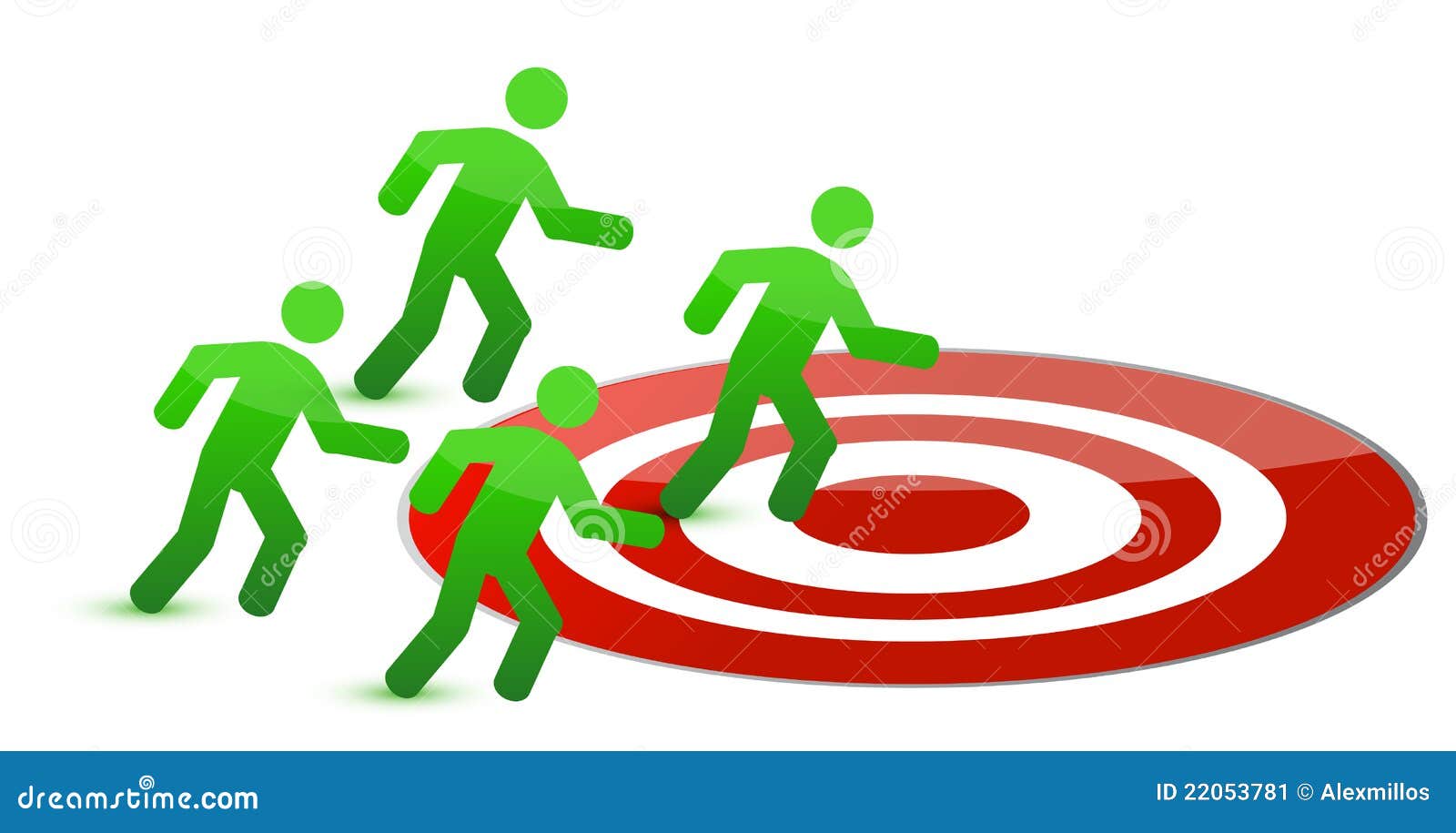 Team Running To Target Illustration Design Stock Vector - Illustration ...