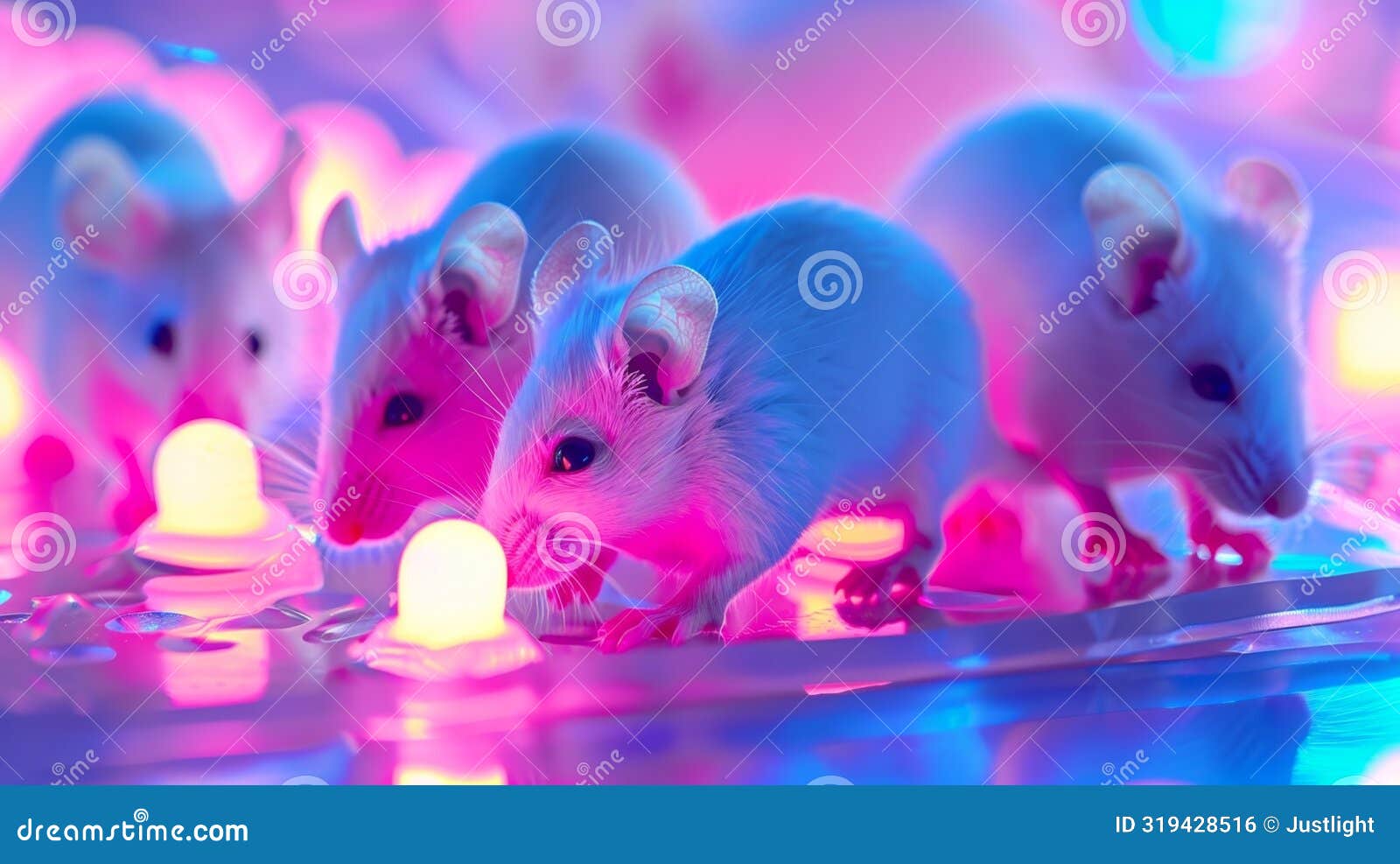 A Team of Scientists Conducting Experiments on a Group of Genetically ...