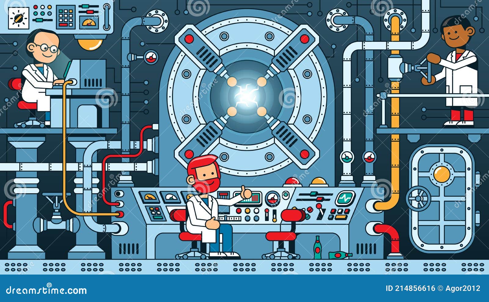 Team of Scientists Starts Reactor in the Control Room of Physics ...