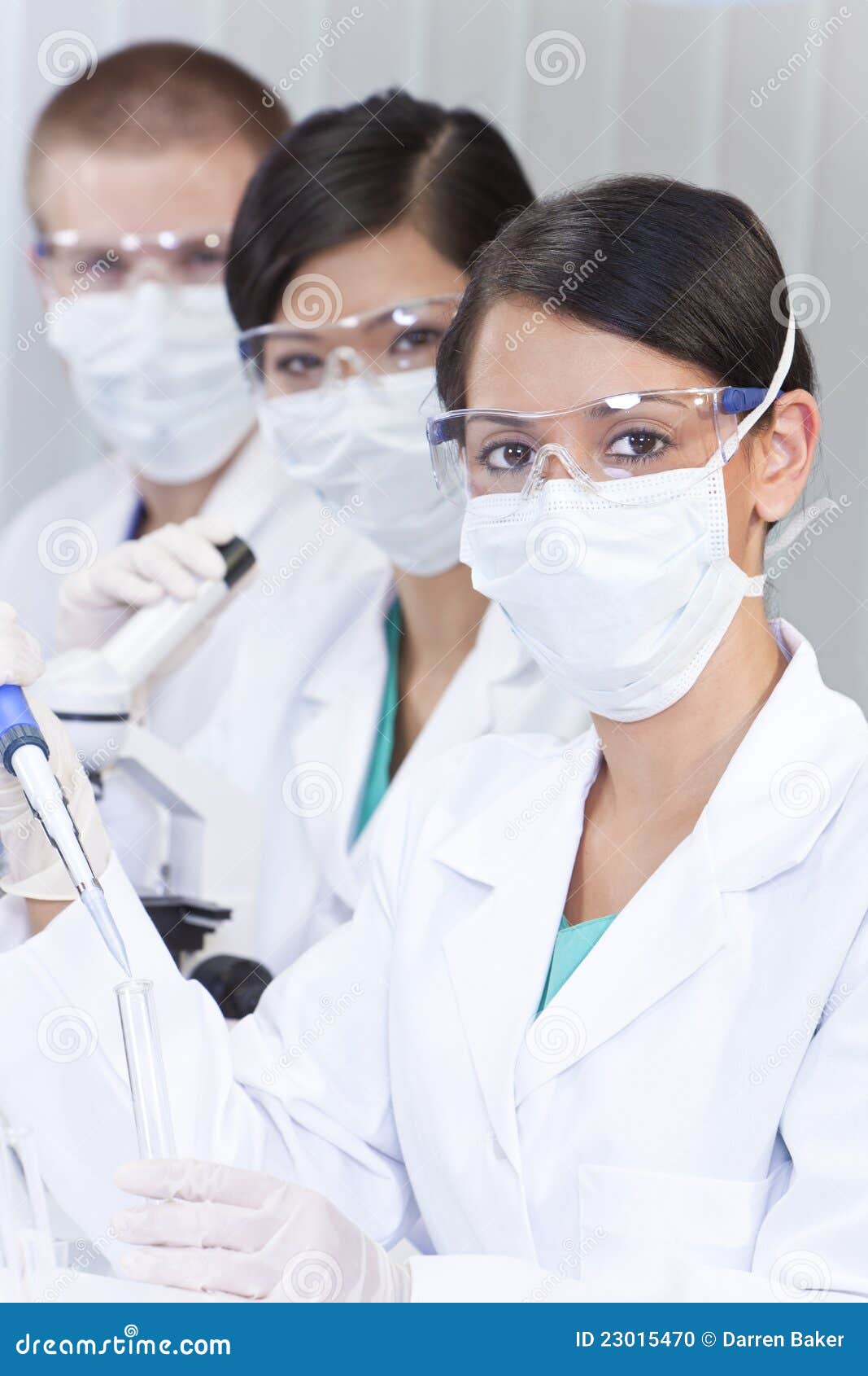Team of Scientists with Test Tubes in Laboratory Stock Photo - Image of ...