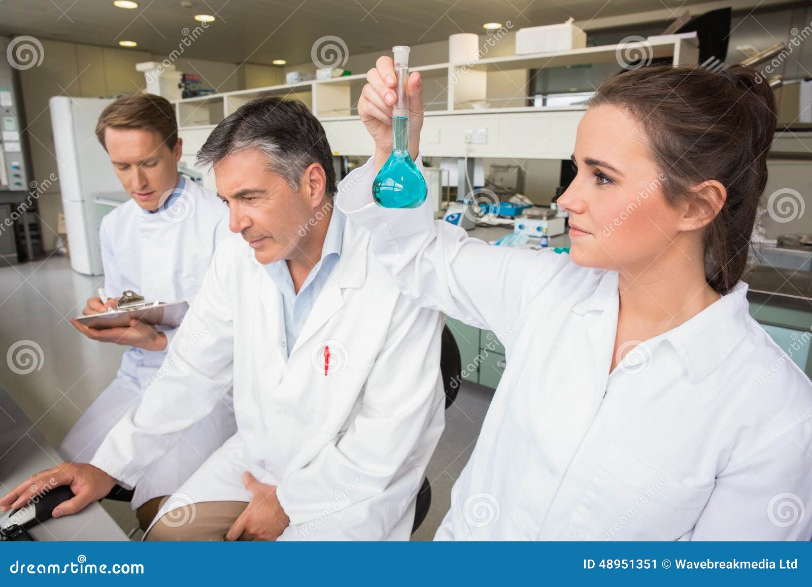 Team of Scientists Working Together Stock Image - Image of female ...