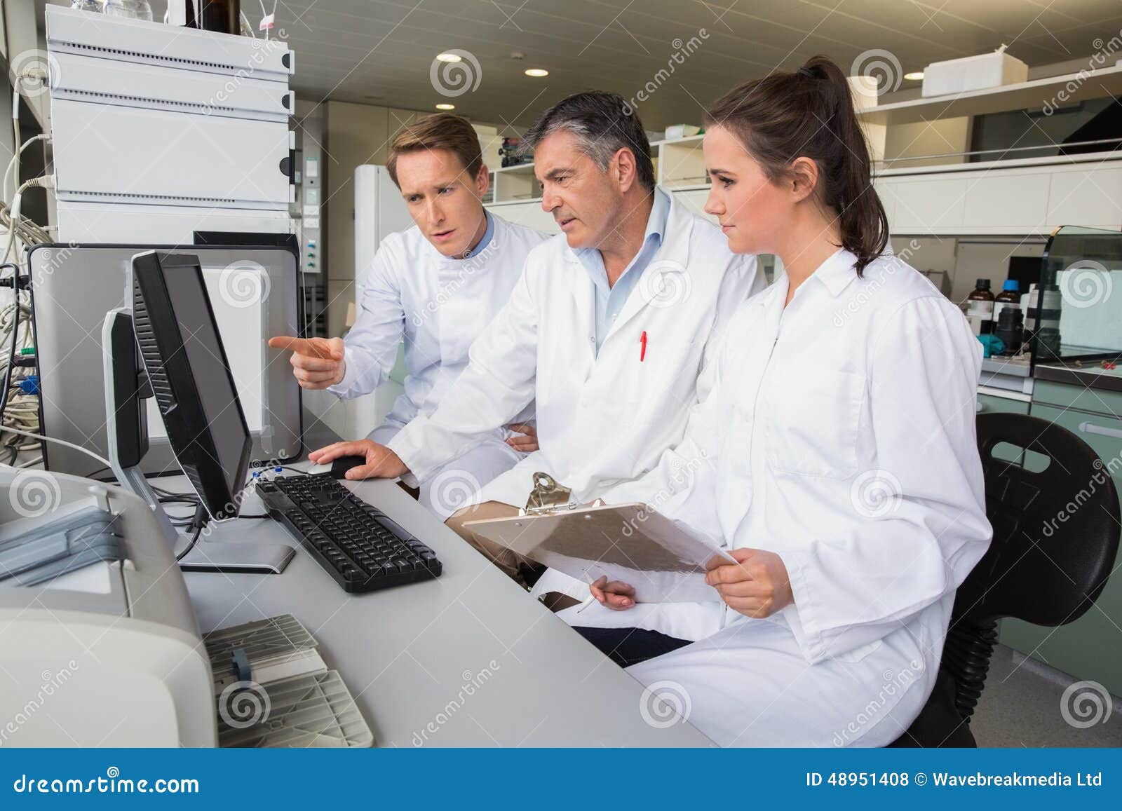 Team of Scientists Working Together Stock Photo - Image of science ...