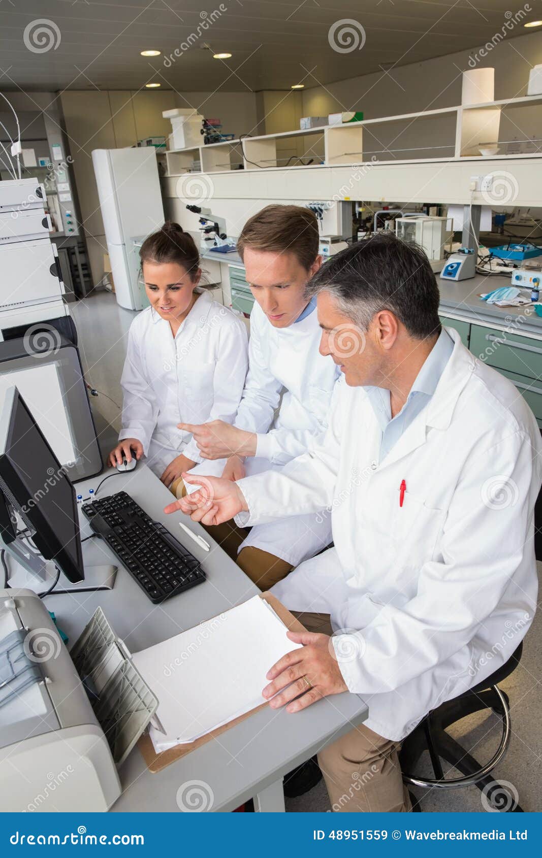 Team of Scientists Working Together Stock Image - Image of scient ...