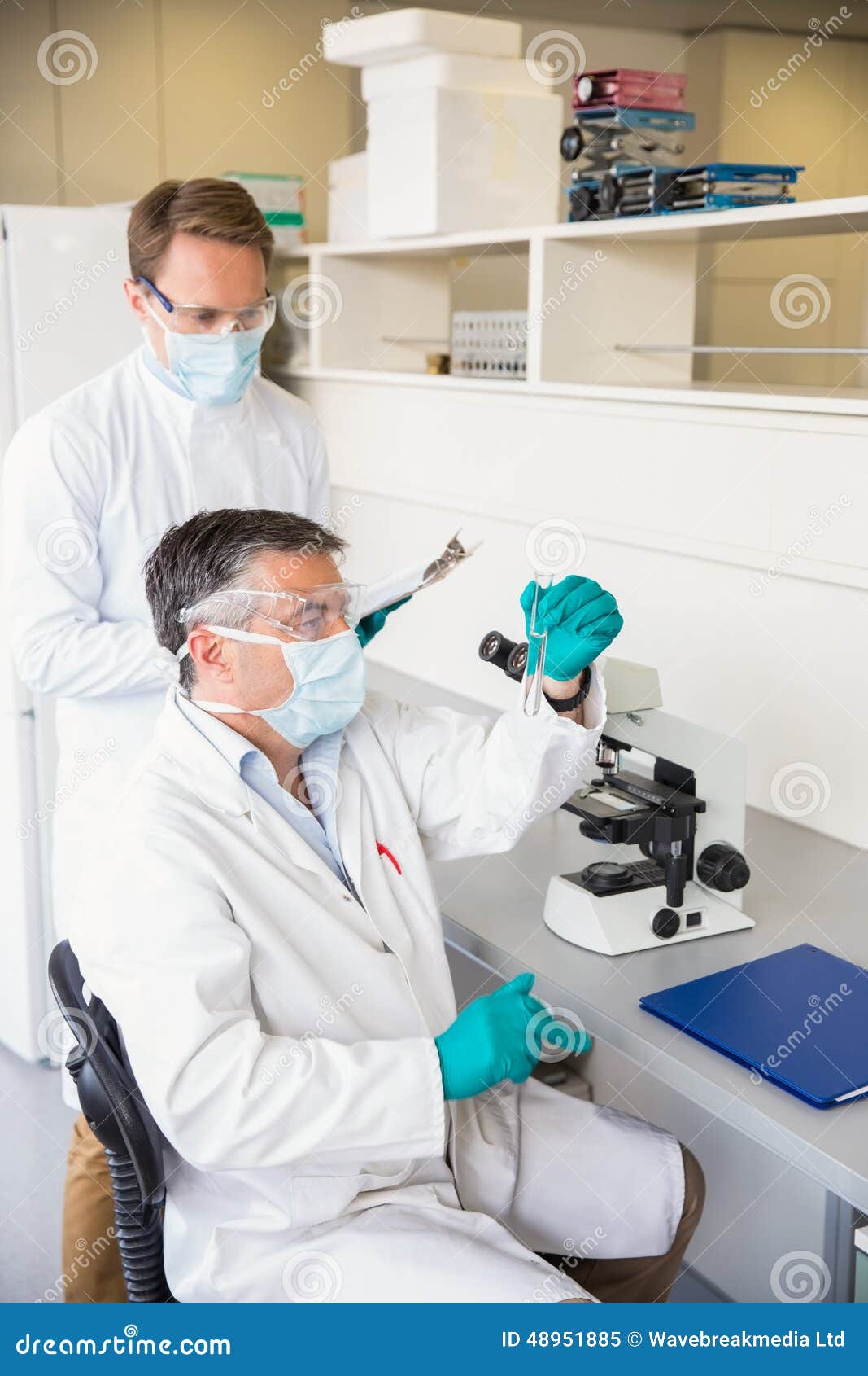Team of Scientists Working Together Stock Image - Image of caucasian ...