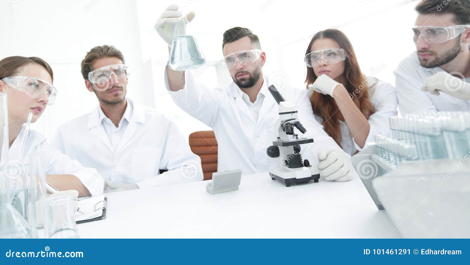 Team of Scientists Working Together at the Laboratory Stock Image ... Team of Scientists Working Together at the Laboratory Stock Image ...