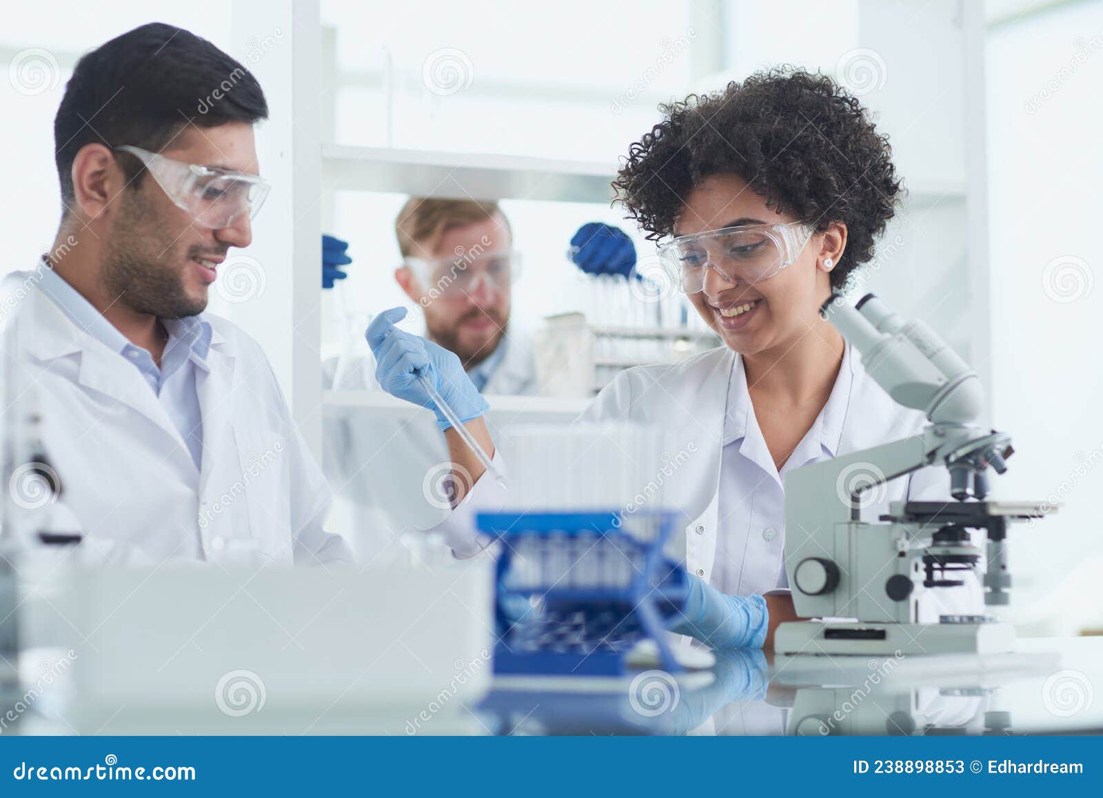 Team of Medical Research Scientists Working on Generation Experimental ...