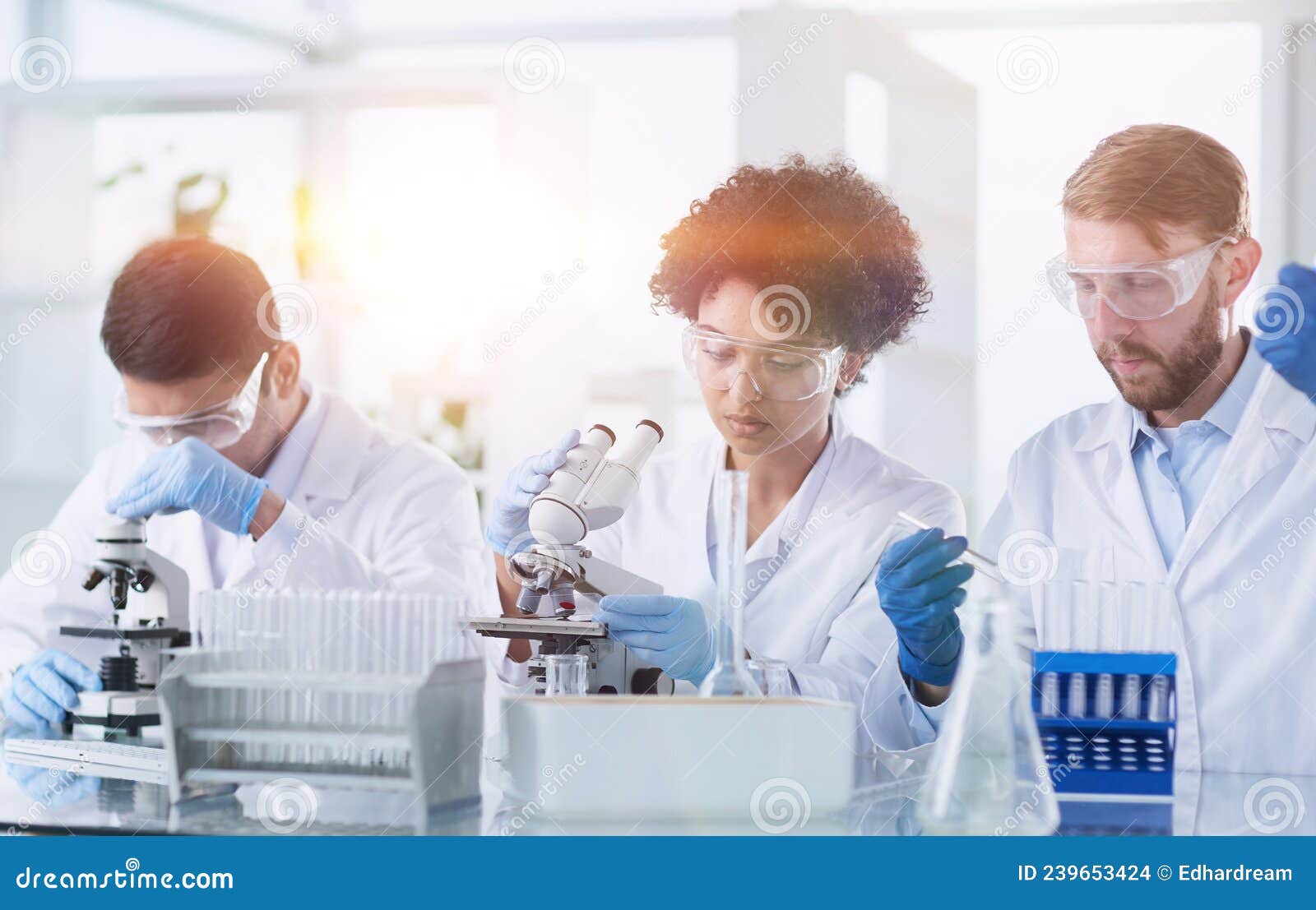 Team of Medical Research Scientists Working on Generation Experimental ...