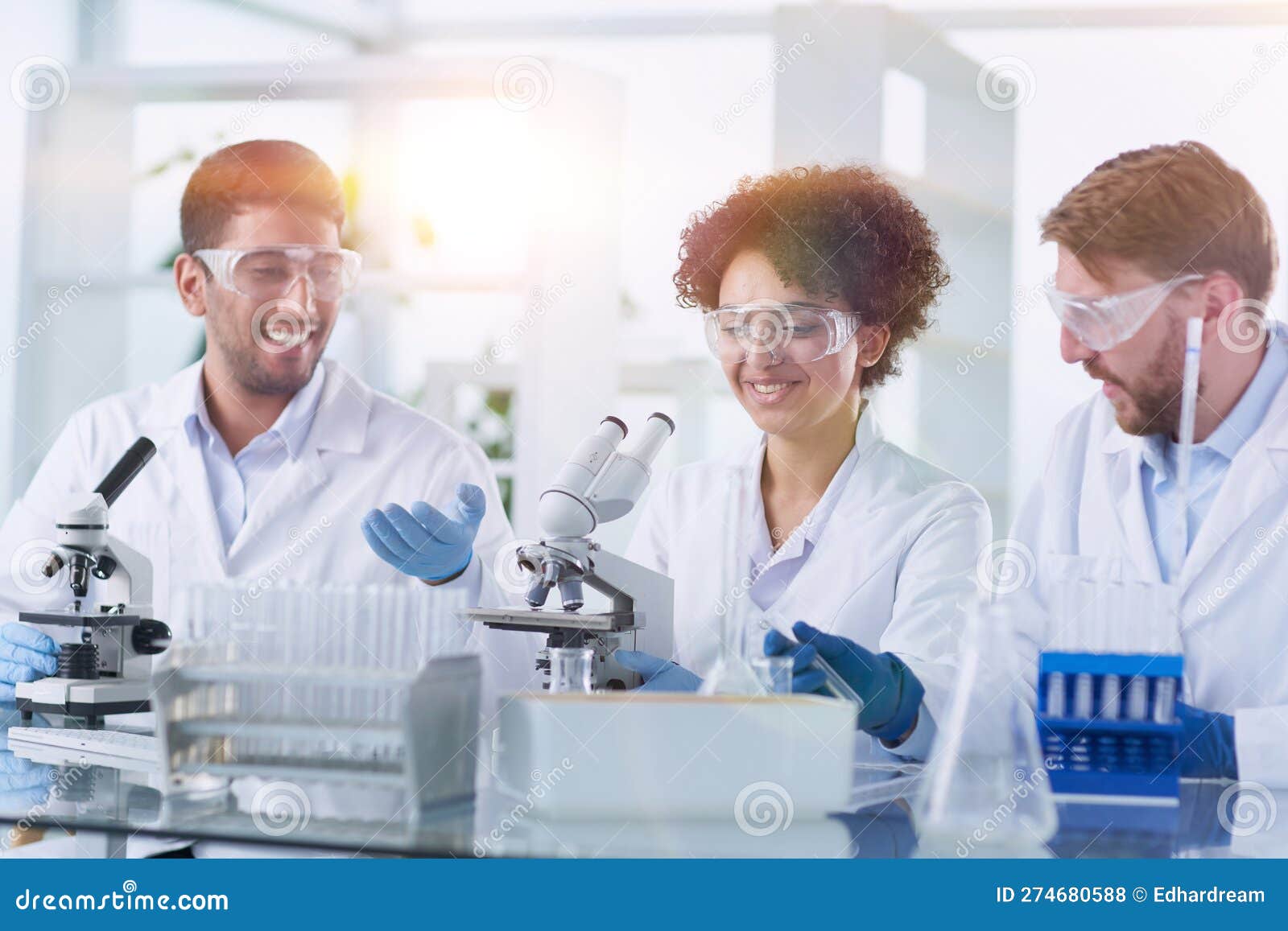 Team of Medical Research Scientists Working on Generation Experimental ...