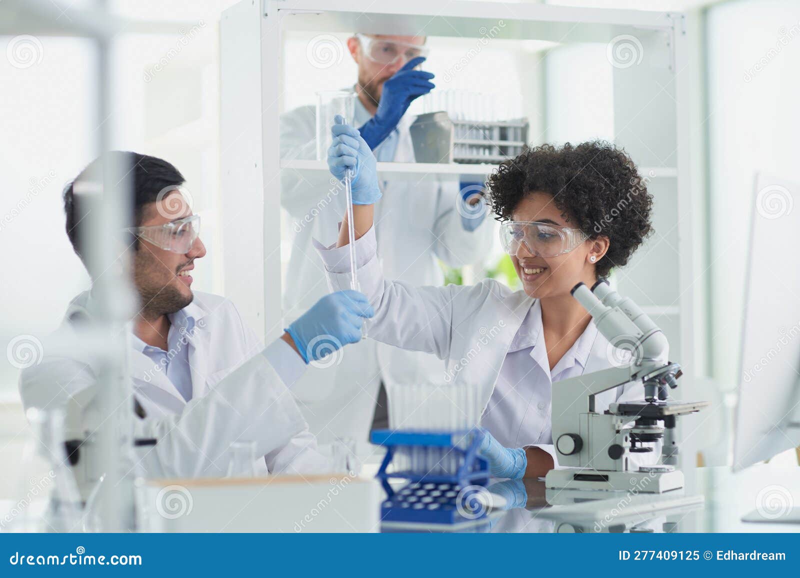 Team of Medical Research Scientists Working on Generation Experimental ...