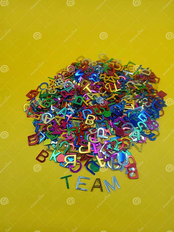 Team from scrap fonts stock image. Image of team, scrap - 273881677