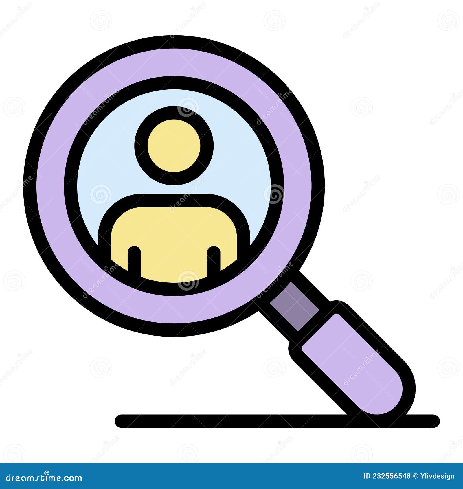 Team Search Icon Color Outline Vector Stock Vector - Illustration of ...
