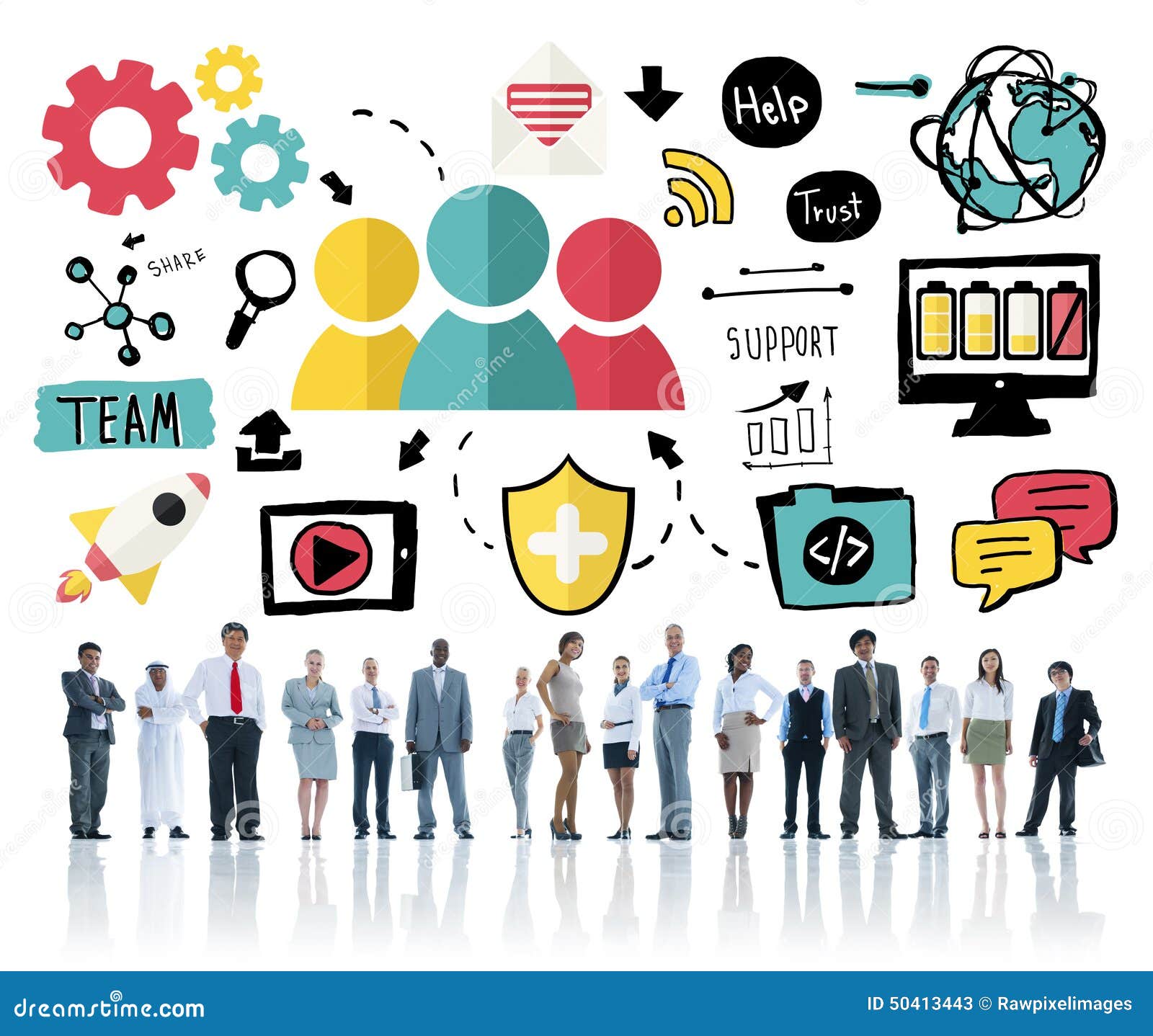 Team Share Support Trust Help Teamwork Togetherness Concept Stock Image ...