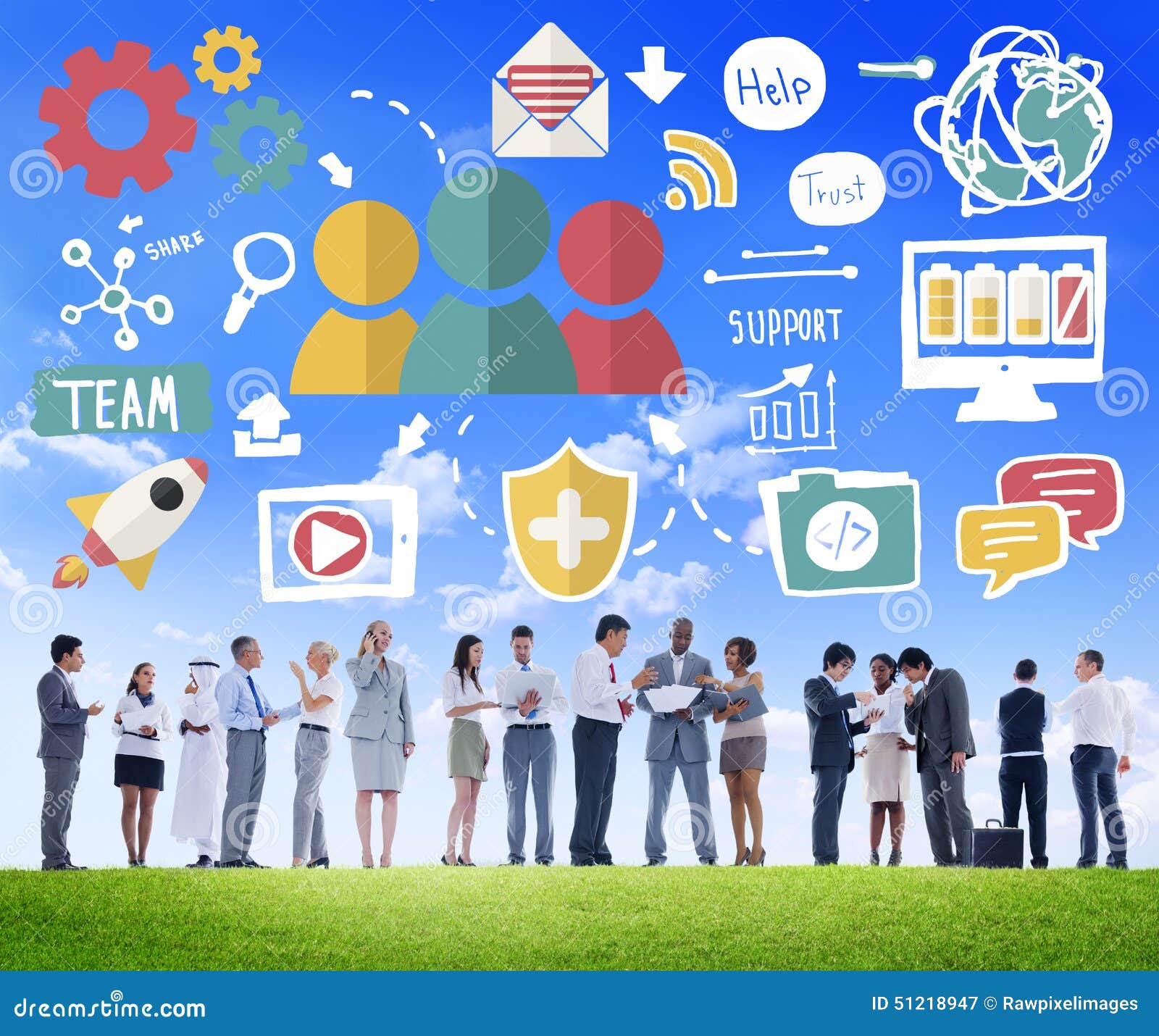 Team Share Support Trust Help Teamwork Togetherness Concept Stock Image ...