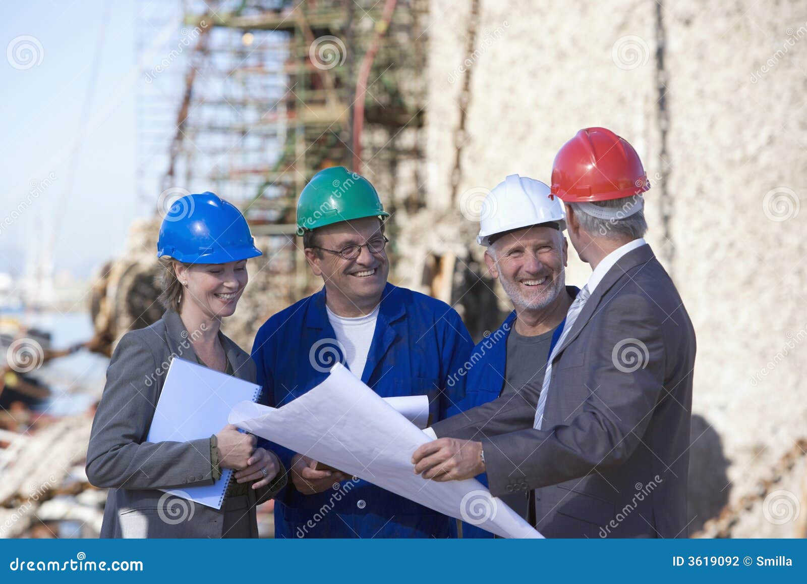 A Team of Shipping Engineers Stock Photo - Image of efficiency, working ...