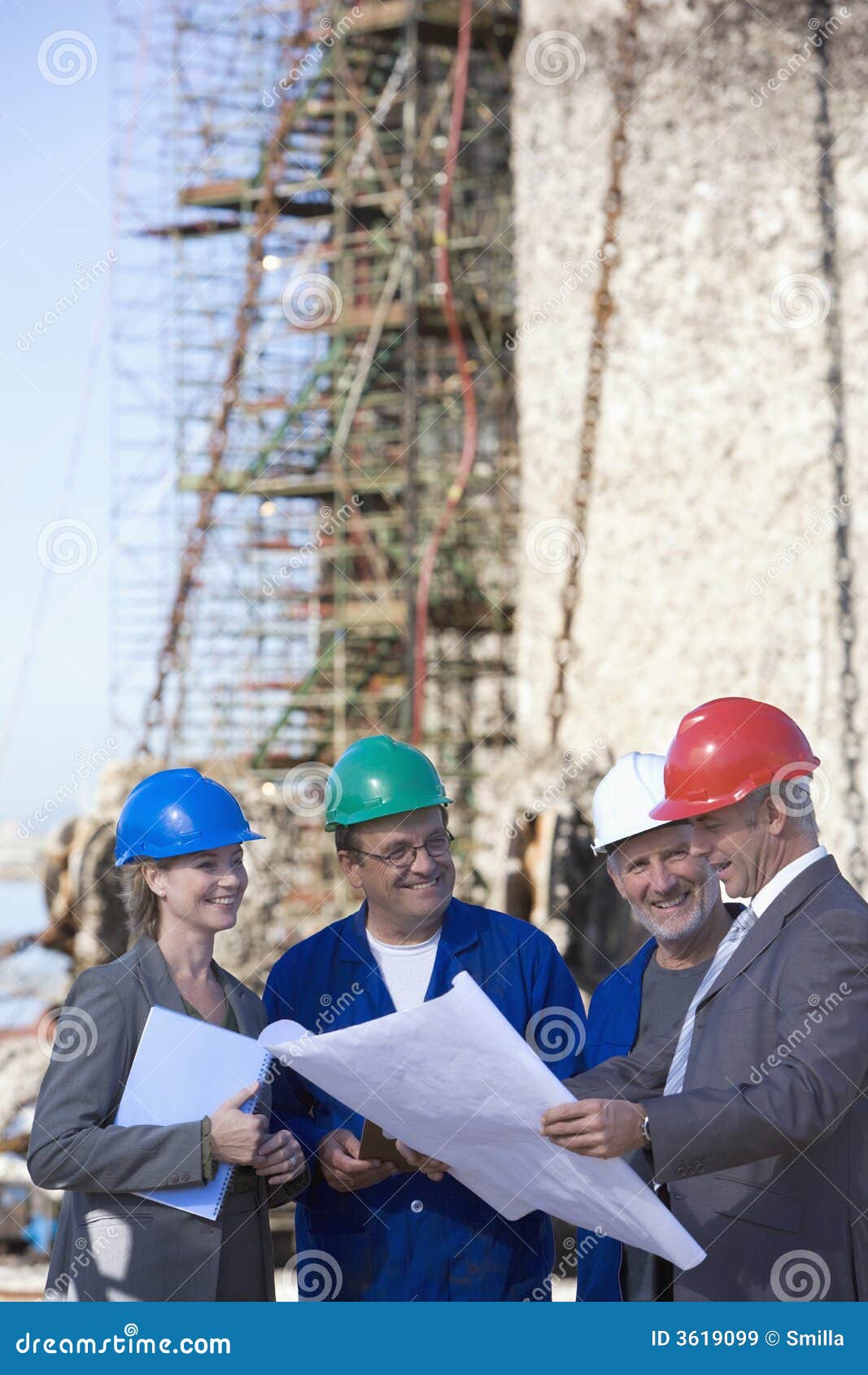 A Team of Shipping Engineers Stock Image - Image of safety, occupation ...