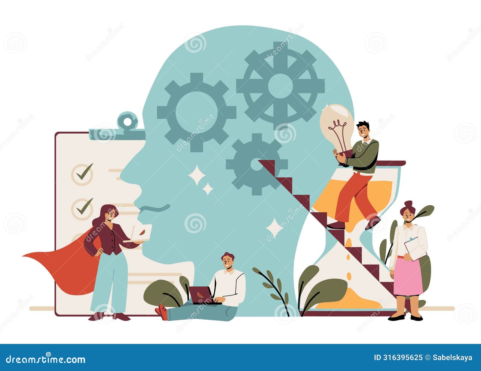 Team Skill Development Concept Vector Illustration Stock Illustration ...