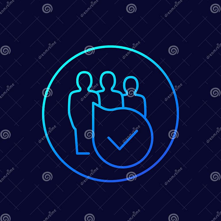 Team Skills Linear Icon, Vector Stock Vector - Illustration of ...