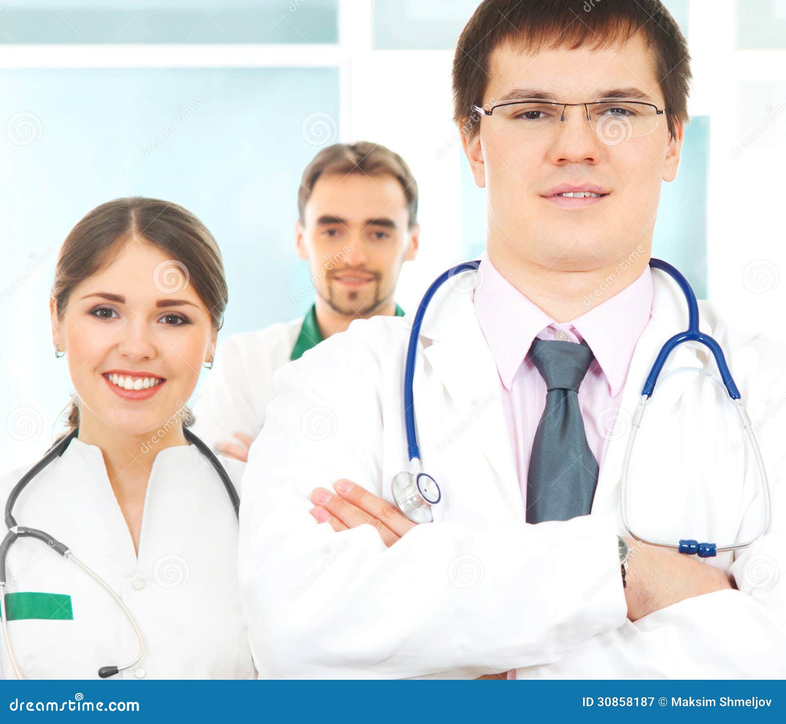 A Team of Smart and Young Caucasian Doctors Stock Image - Image of ...