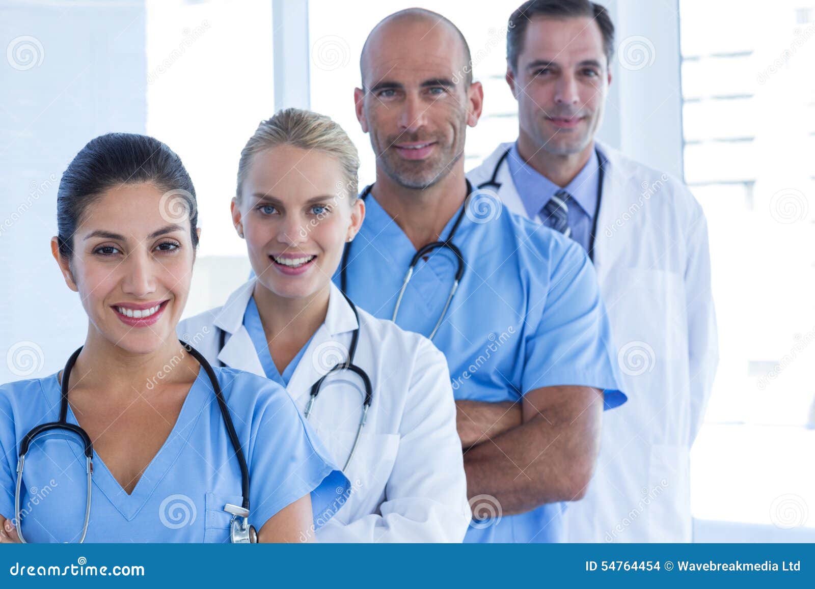 Team of Smiling Doctors Looking at Camera Stock Photo - Image of people ...