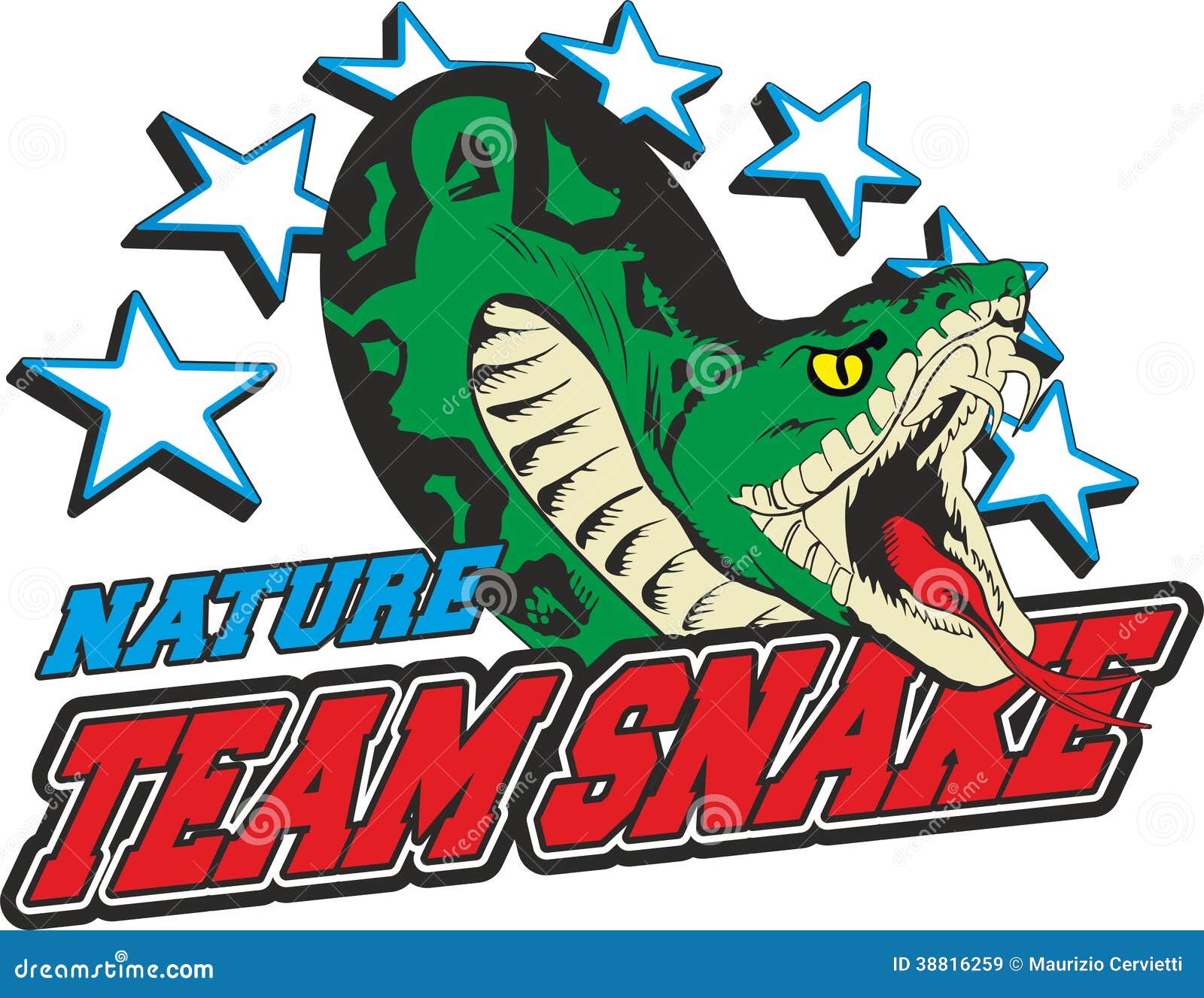 Team snake stock vector. Illustration of tooth, nature - 38816259