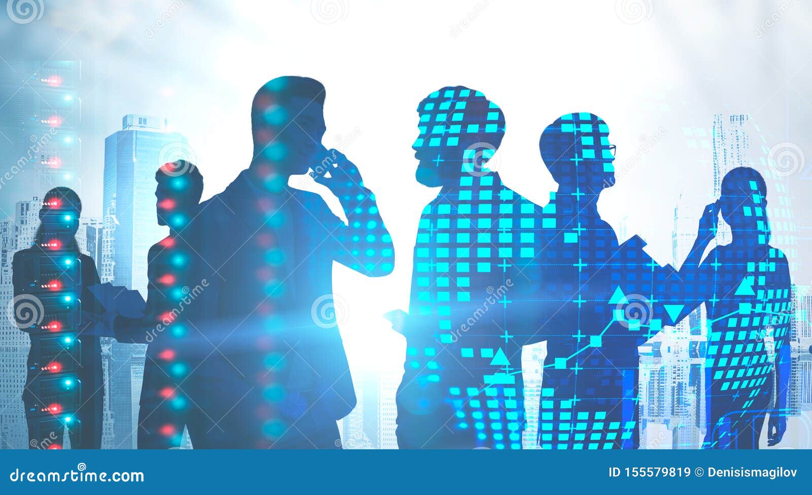 Team of Software Developers in City Stock Image - Image of business ...