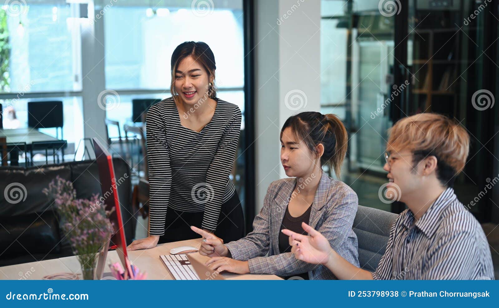 Team Of Software Development Brainstorming Working With Coded Data In
