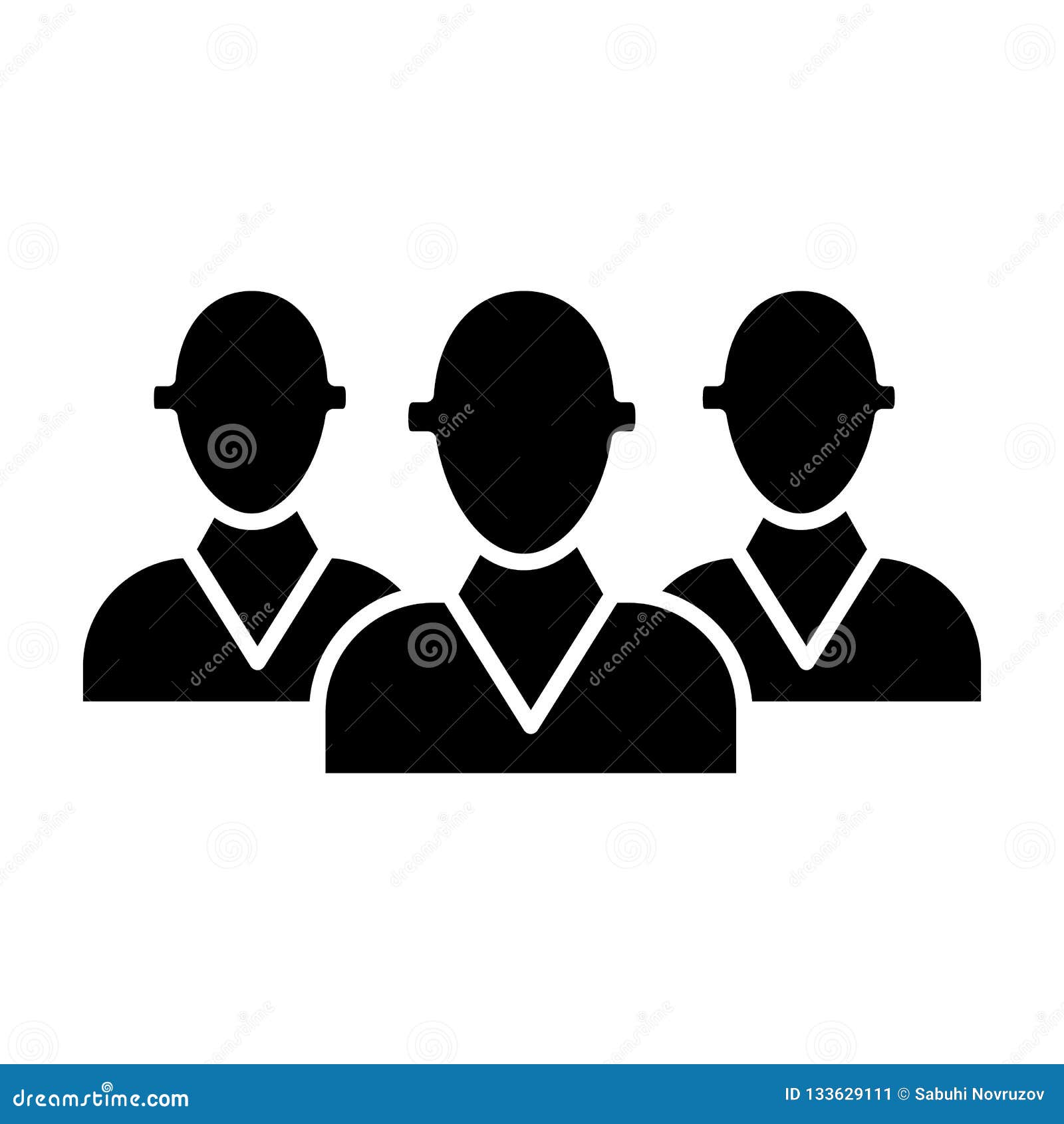 Team Solid Icon. Group Vector Illustration Isolated on White Stock ...