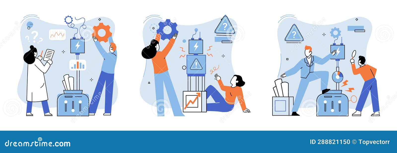 Team Solving Complex Problems. Teamwork Metaphor. Miniature Scene of ...