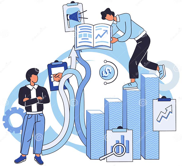 Team Solving Complex Problems. Teamwork Metaphor. Miniature Scene of ...