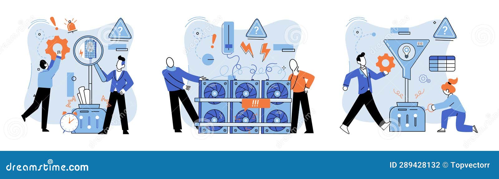Team Solving Complex Problems Teamwork Vector Illustration Metaphor