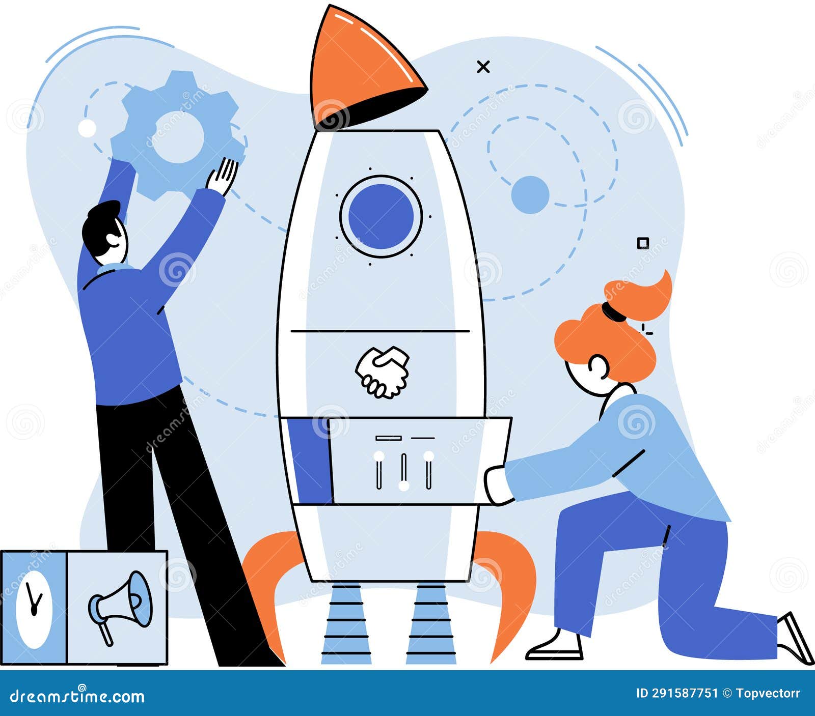 Team Solving Complex Problems. Teamwork Vector Illustration Metaphor ...