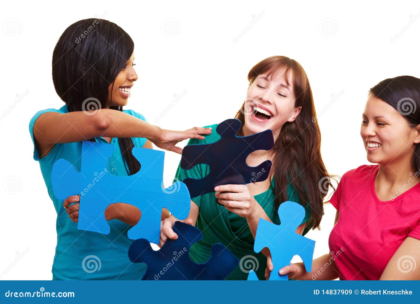 Team Solving a Jigsaw Puzzle Stock Image - Image of idea, discussion ...