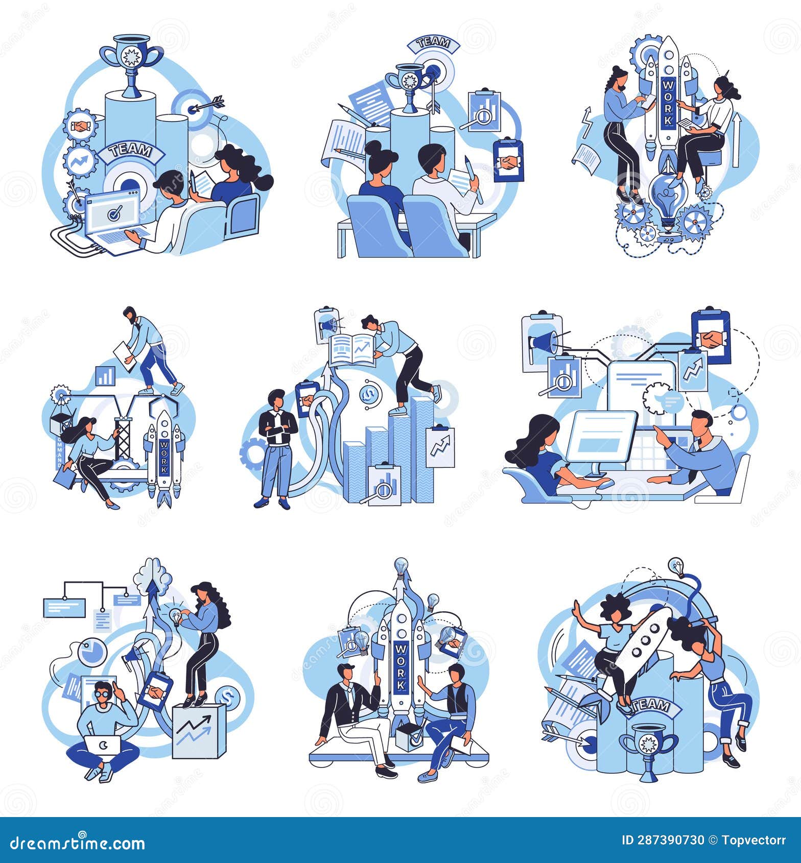 Team Solving Problems. People Communication in Search of Ideas ...