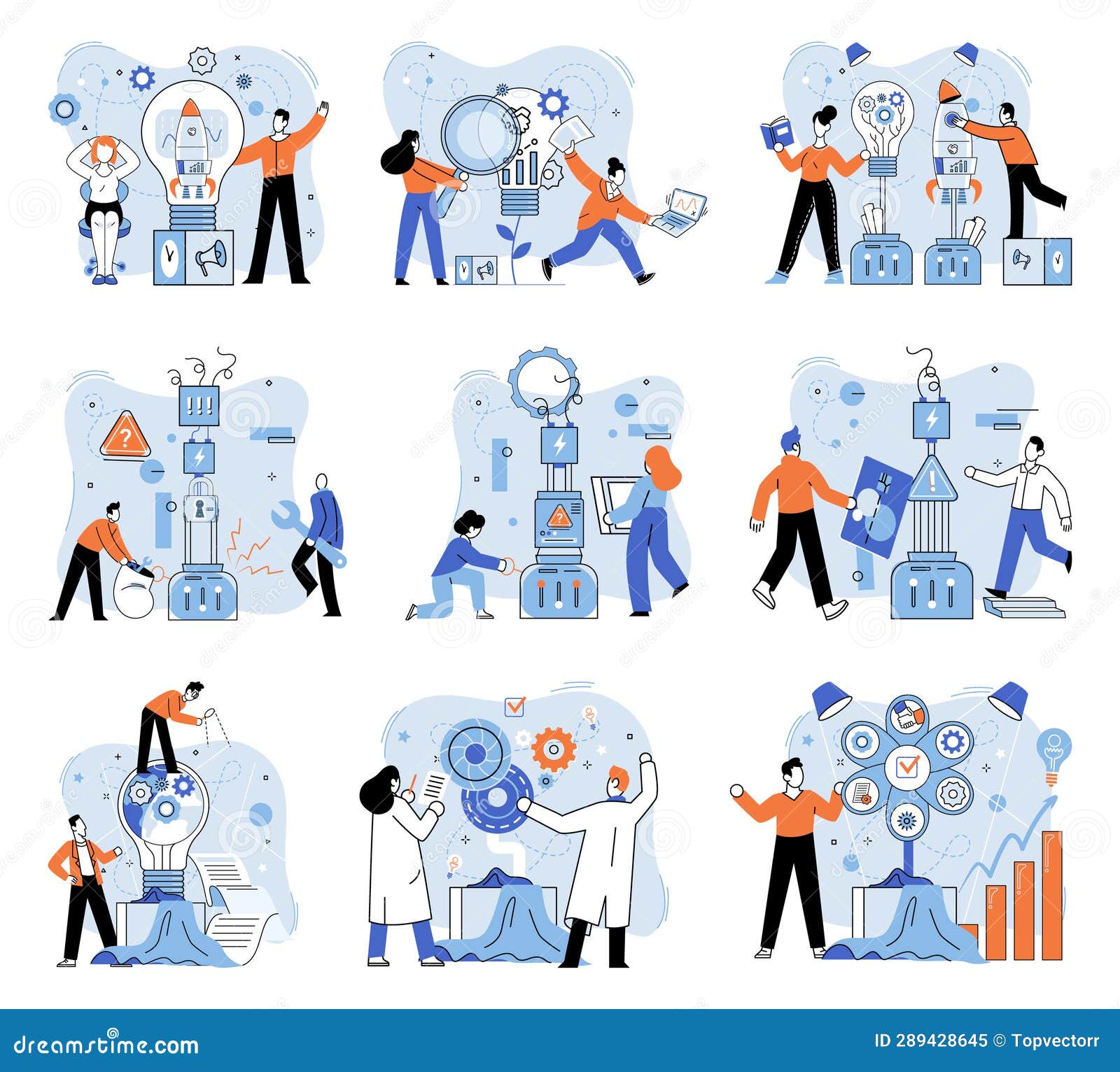 Team Solving Problems Project Completed, Work Done, Test, Option ...