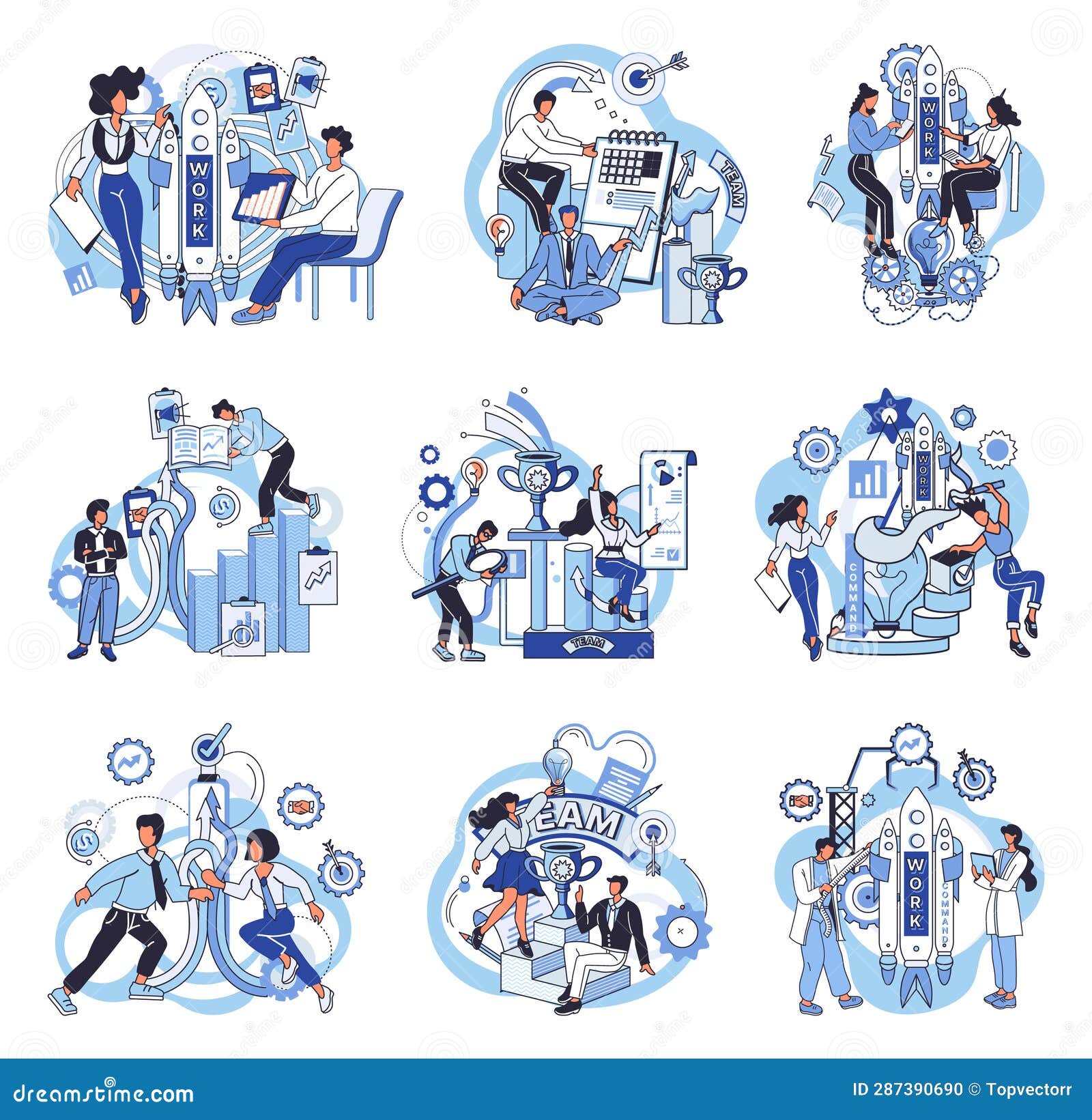 Team Solving Problems. Problems Research and Discover New Idea ...