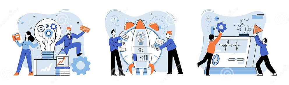 Team Solving Problems Teamwork Business Concept Creative Idea Problem ...