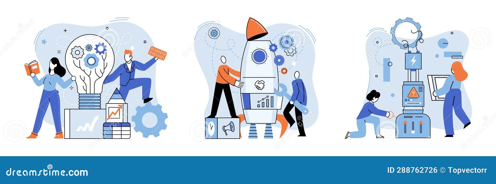 Team Solving Problems. Working Collaboration, Enterprise Cooperation ...